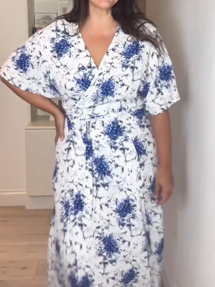 Lce Blue Floral Dress