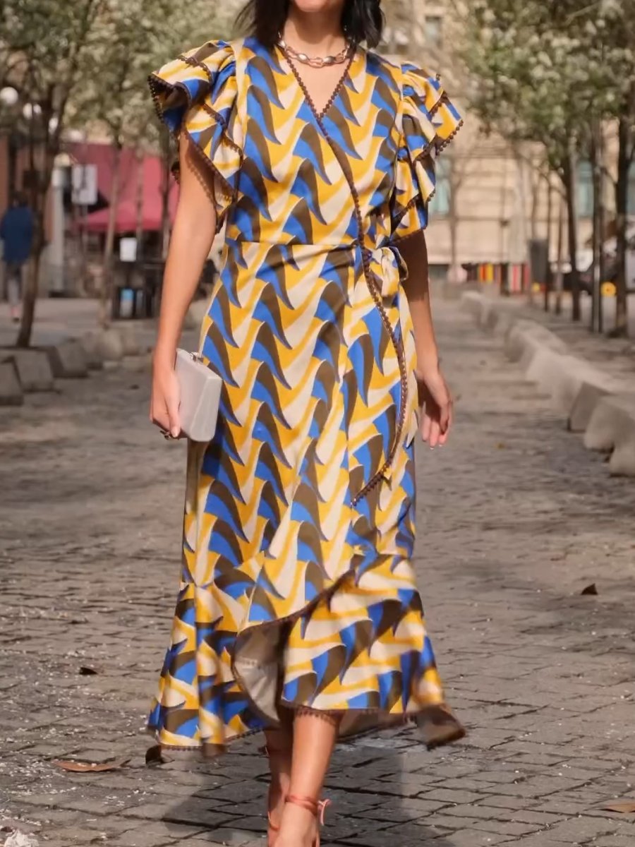 2024 V-Neck Long Dress