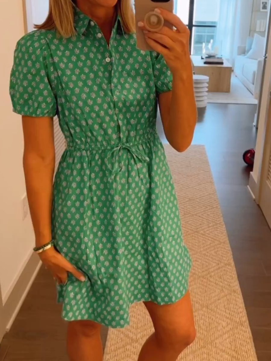Green Printed Dress